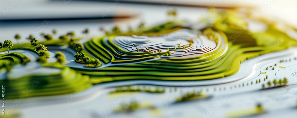CAD software creating a landscape design, garden planning studio ...