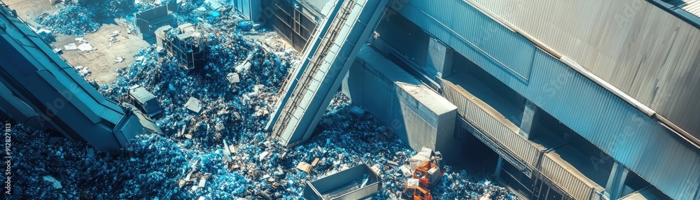 High-tech recycling facility, symbolizing circular economy Stock ...