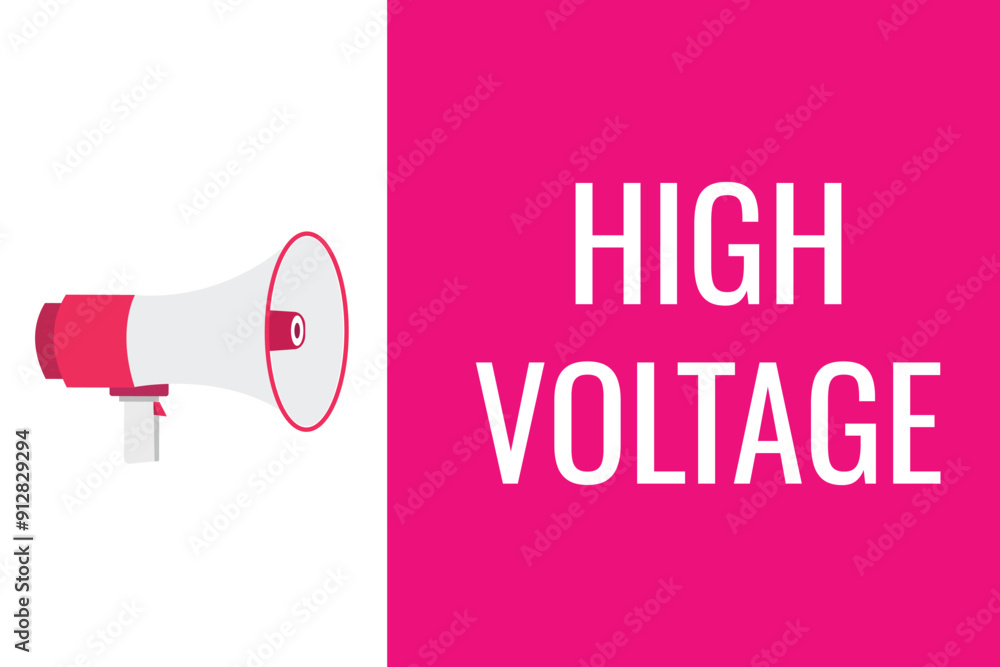 high voltage button, banner, label, template for website. high voltage ...