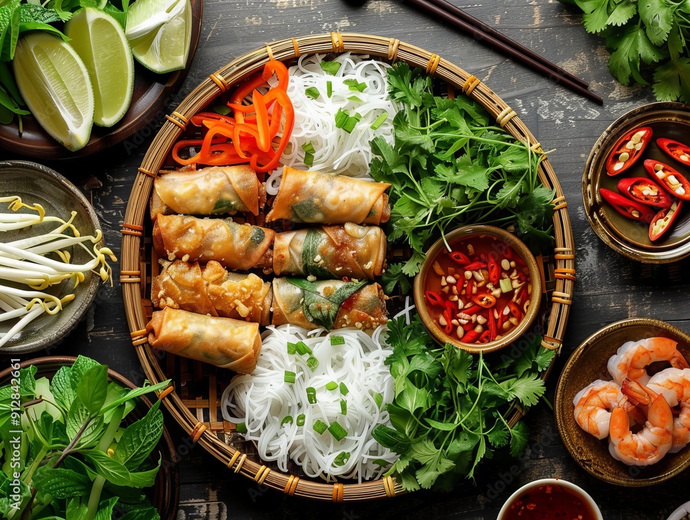 Nem Ran / Cha Gio. The most popular Vietnamese dishes. Fried spring ...