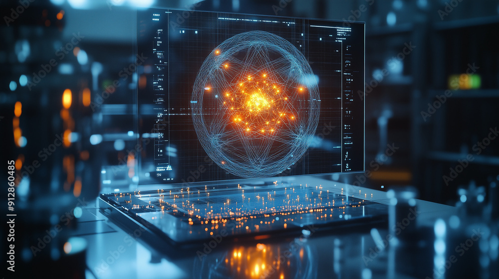 Advanced quantum mechanics technology is showcased through detailed ...