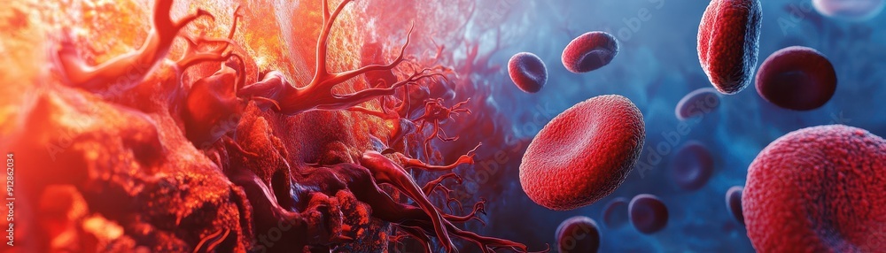 Fat cells clog arteries Stock Illustration | Adobe Stock