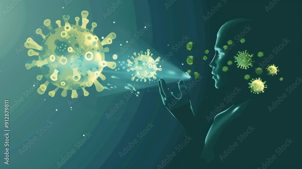 7. Infographic style depiction of the transmission of germs through ...