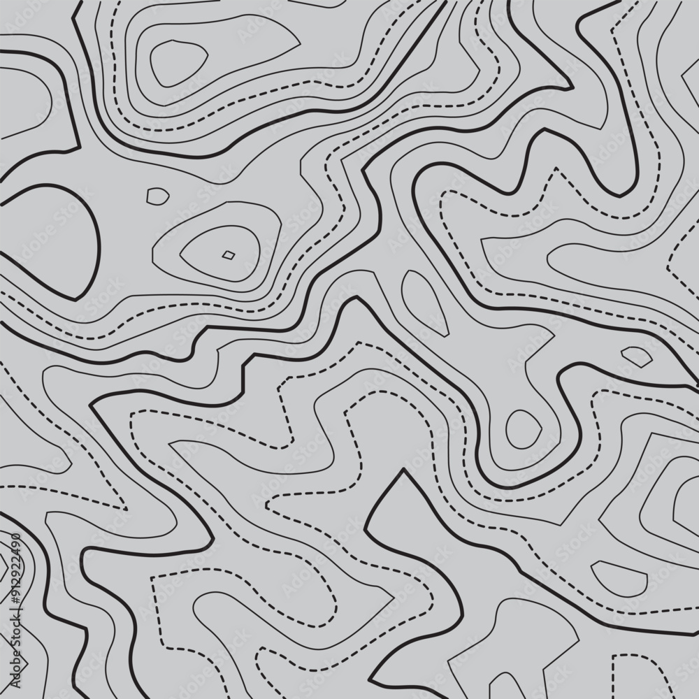 Topographic map background. Generating a terrain elevation map. Grid ...