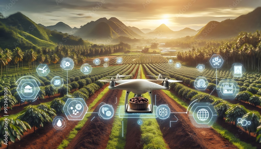 Palm oil, cocoa, sugar cane and coffee farming are advancing with the ...