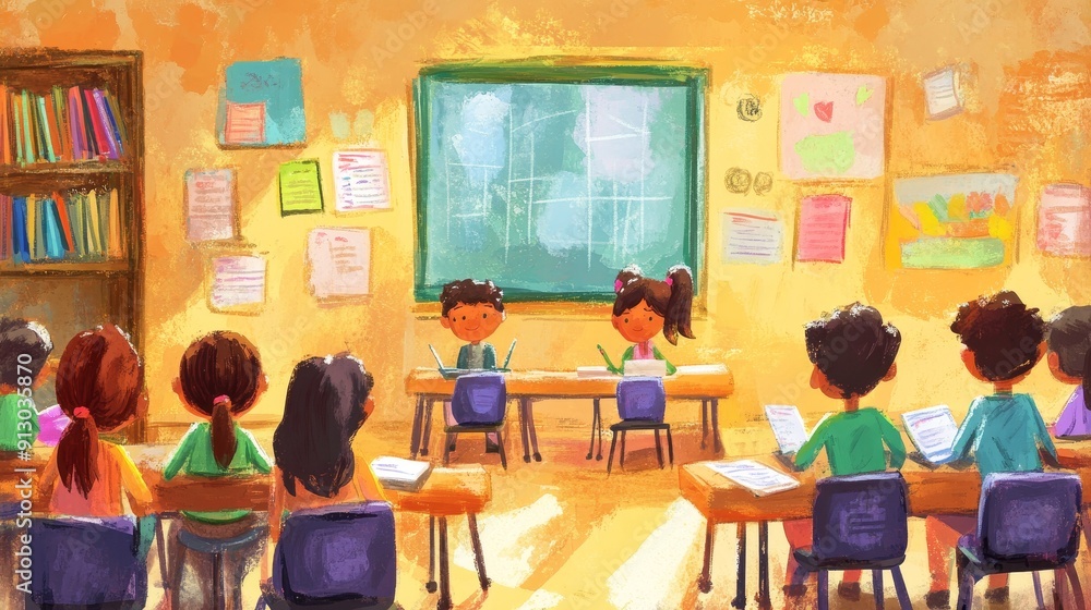 Teacher adapting lesson for diverse learners, inclusive education ...