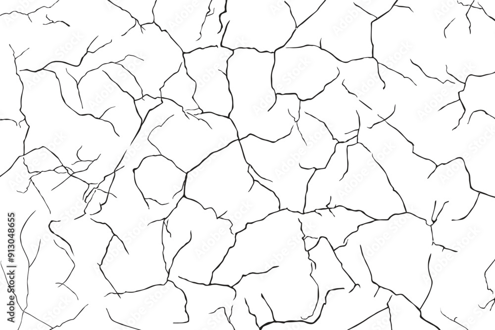 Vector and clip art pattern with many cracks and scratches. Cracked ...