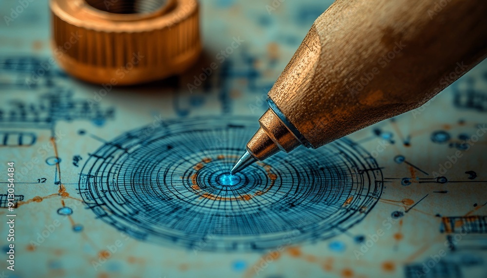 Intricate Hand-Drawn Business Blueprint: Detailed Strategic Planning ...