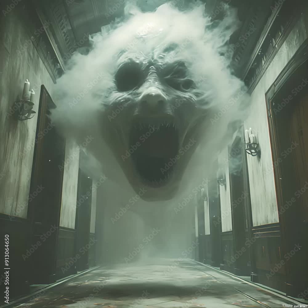 Terrifying Alien Monster in Haunted Mansion - Creepy Creature with ...