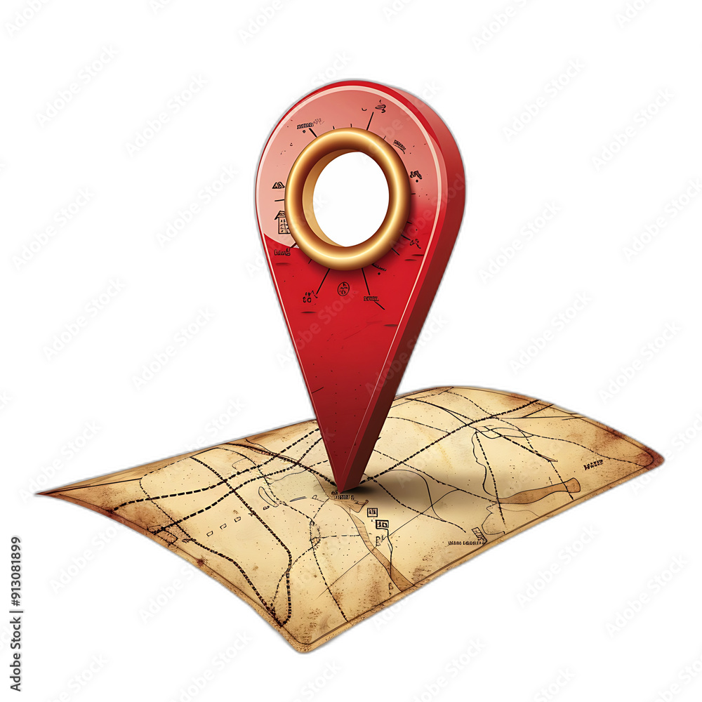 Medieval Map Marker Vector V6 - Old world navigation tool for digital ...