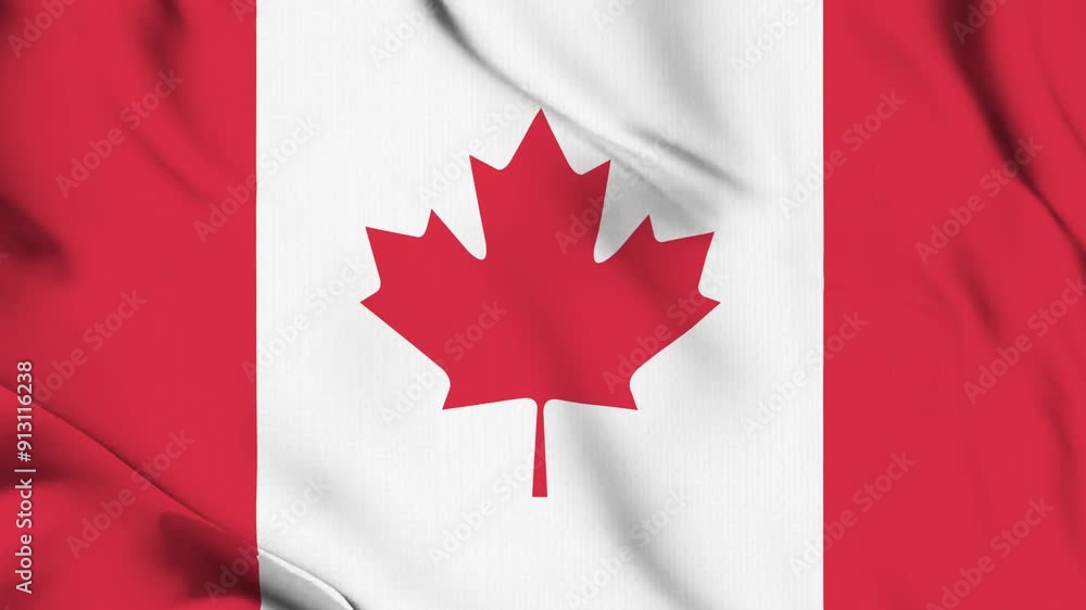 Canada Realistic Waving Flag Animation and Waving flag loop 4k ...