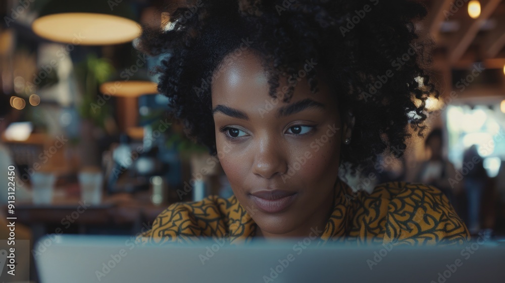 African American Freelance Graphic Designer in Her 30s Working from ...