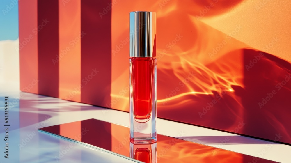 beauty packaging, a stylish lip oil tube with a minimalistic design ...
