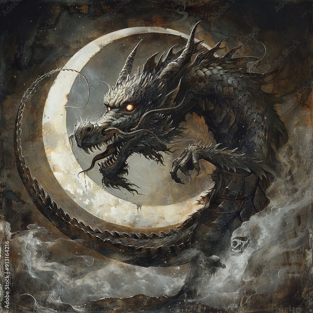 Bakunawa: A dragon-like creature from Filipino mythology, said to cause eclipses by eating the ...