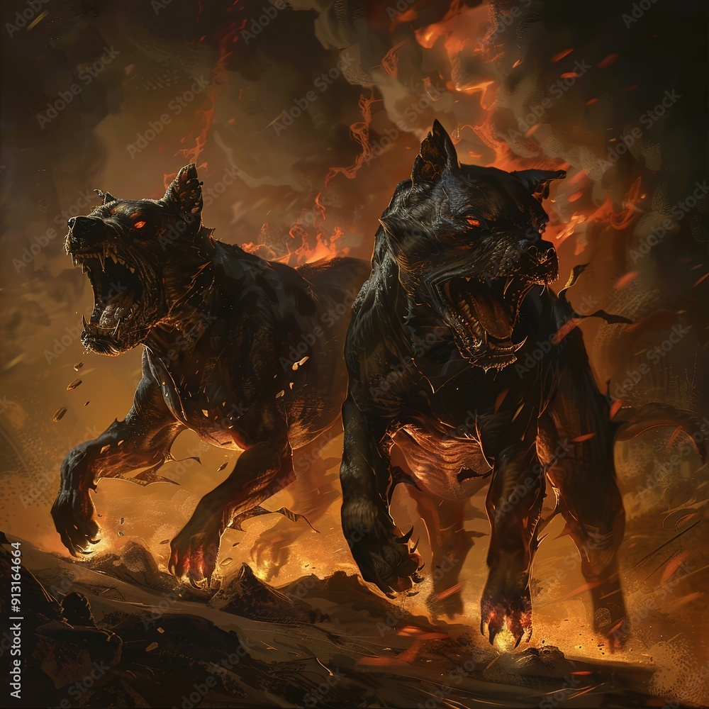 Cerberus: The three-headed dog that guards the entrance to the ...