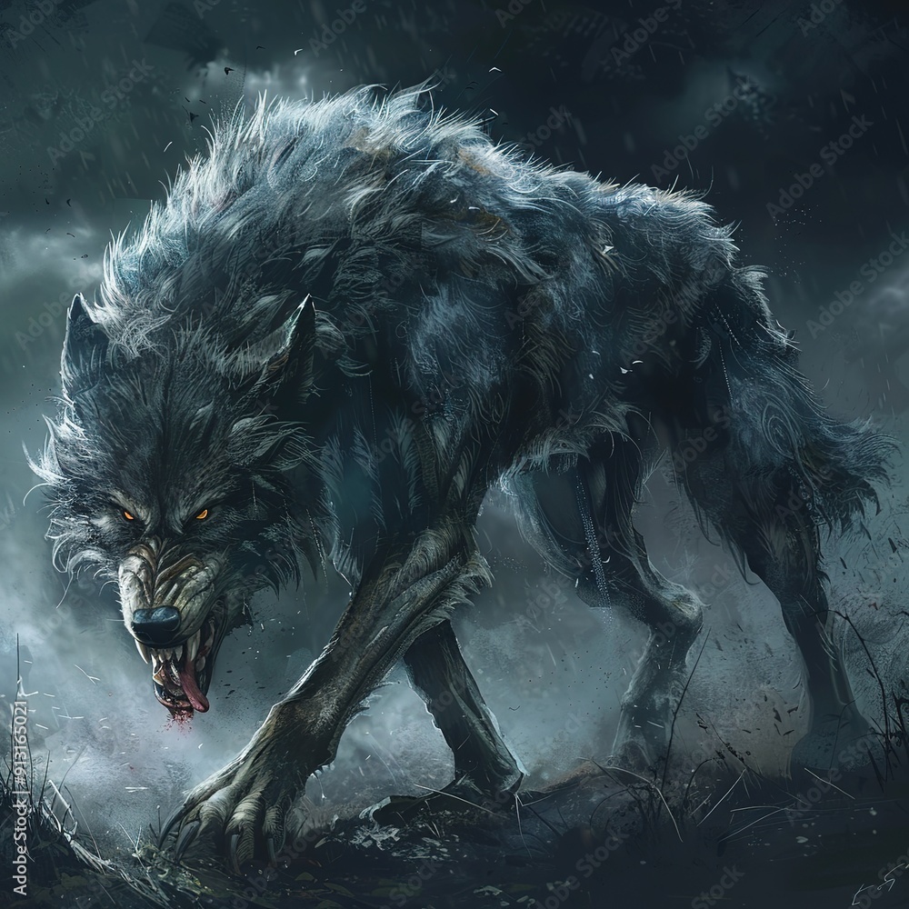 Fenrir: A monstrous wolf from Norse mythology, destined to play a major ...