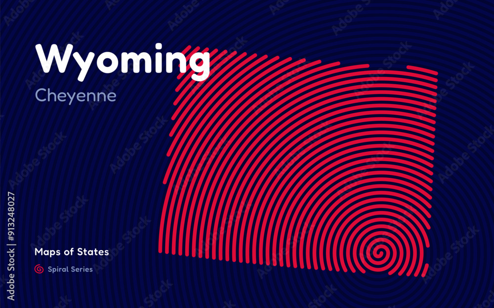 Wyoming Map in Spiral Formation: Cheyenne Takes Center Stage ...