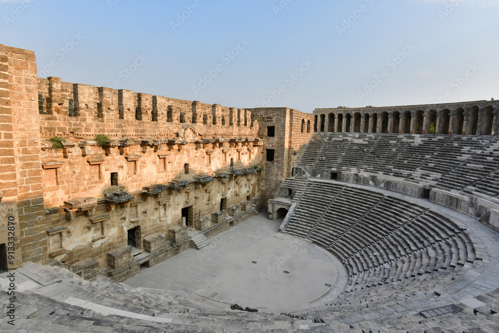 Roman Theatre of Aspendos : Aspendos Ancient City. Aspendos acropolis ...