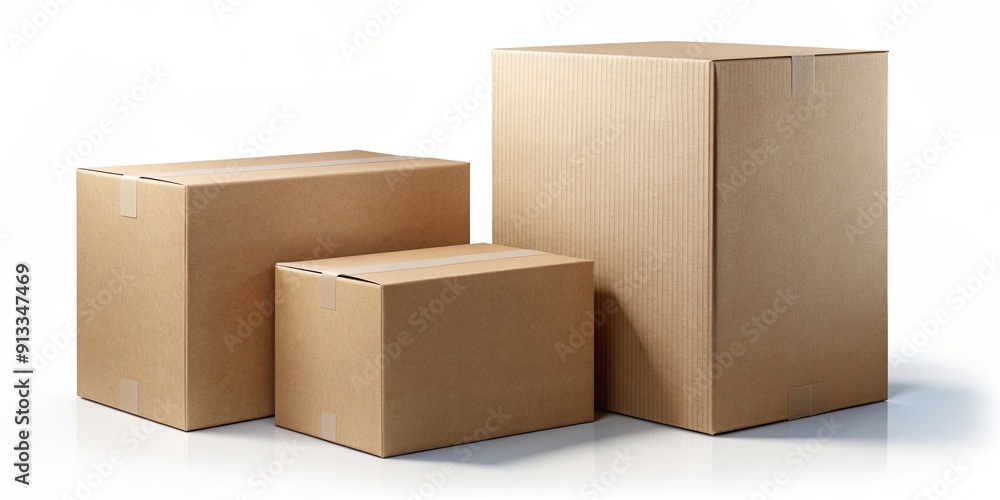 Package size of a small, medium, and large box with dimensions ...
