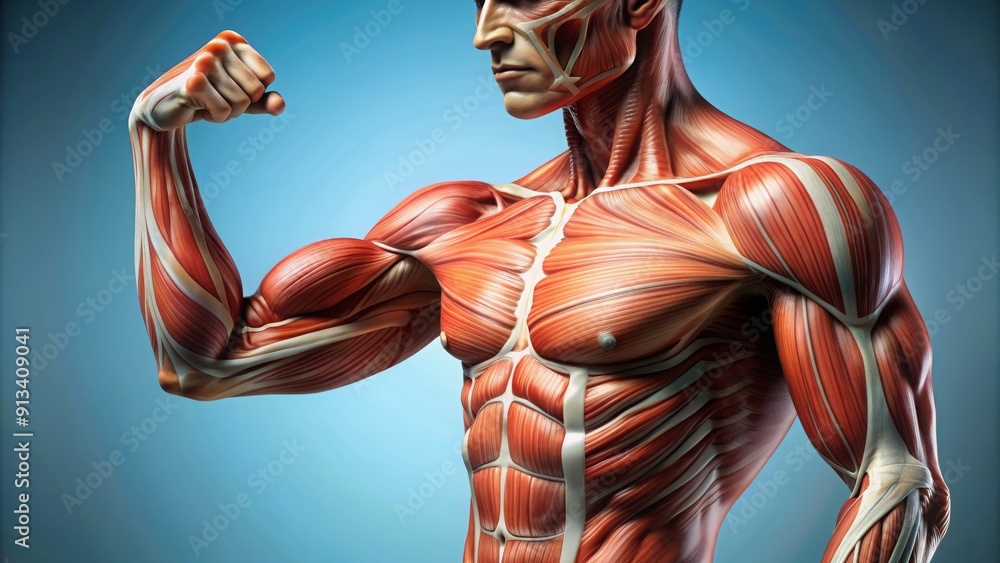 Human arm musculature anatomy , Biceps, triceps, forearm, muscles ...