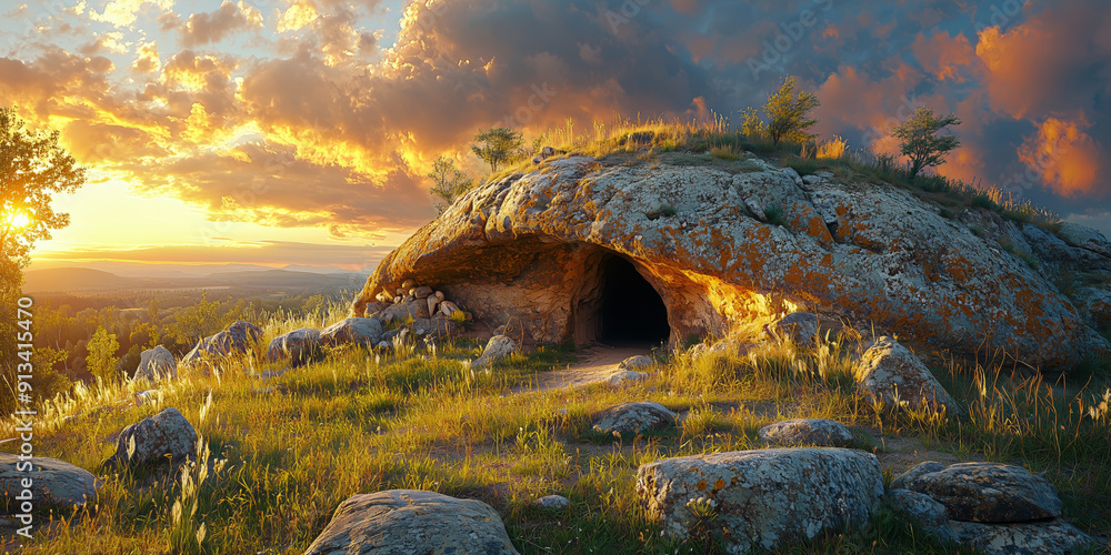 Sungir, Sunghir Upper Paleolithic archaeological site Stock Photo ...