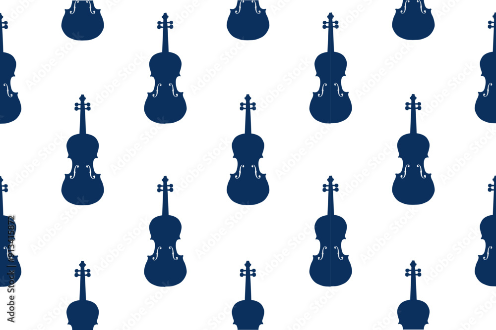 Beautiful violin seamless pattern.Viola,cello drawing music concept ...