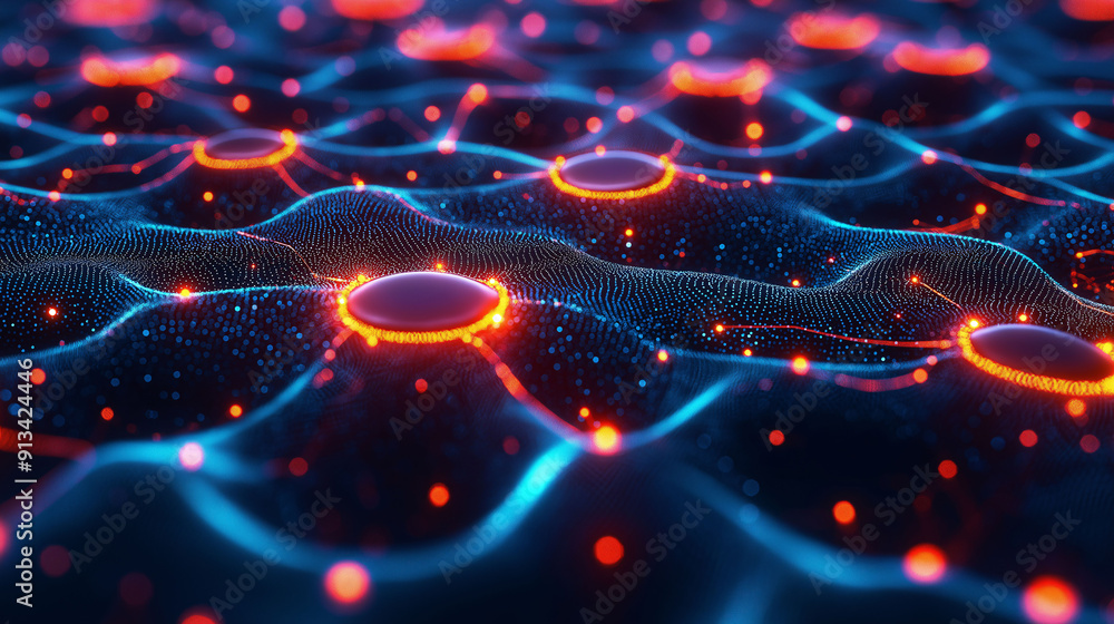 Visual representation of neural networks with interconnected nodes and ...