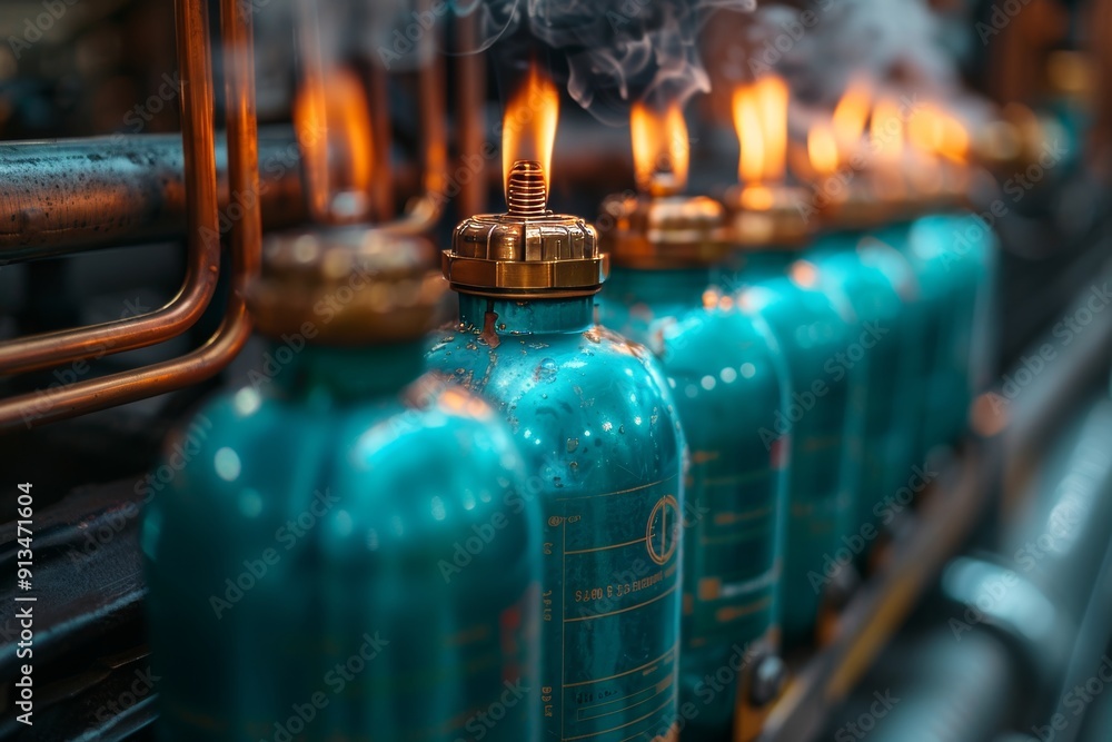 Green freon gas cylinder for split air conditioning systems refilling ...