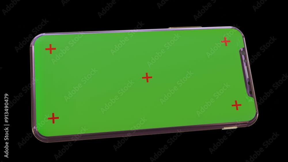 Animated mobile phone mockup white background, smartphone with blank ...