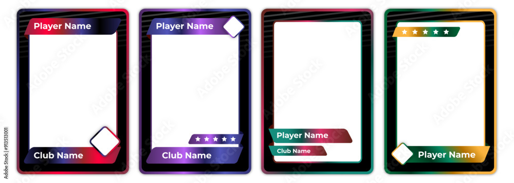 card border game template with geometric theme and accompanied by ...