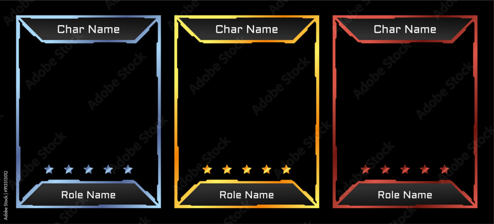 card border game template with modern technology theme and accompanied ...