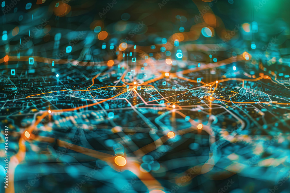 Map of a country highlighting areas where neural tech has been ...