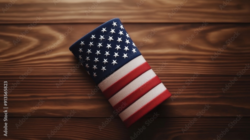 Tattoo featuring the American flag in a rippling effect, with realistic ...