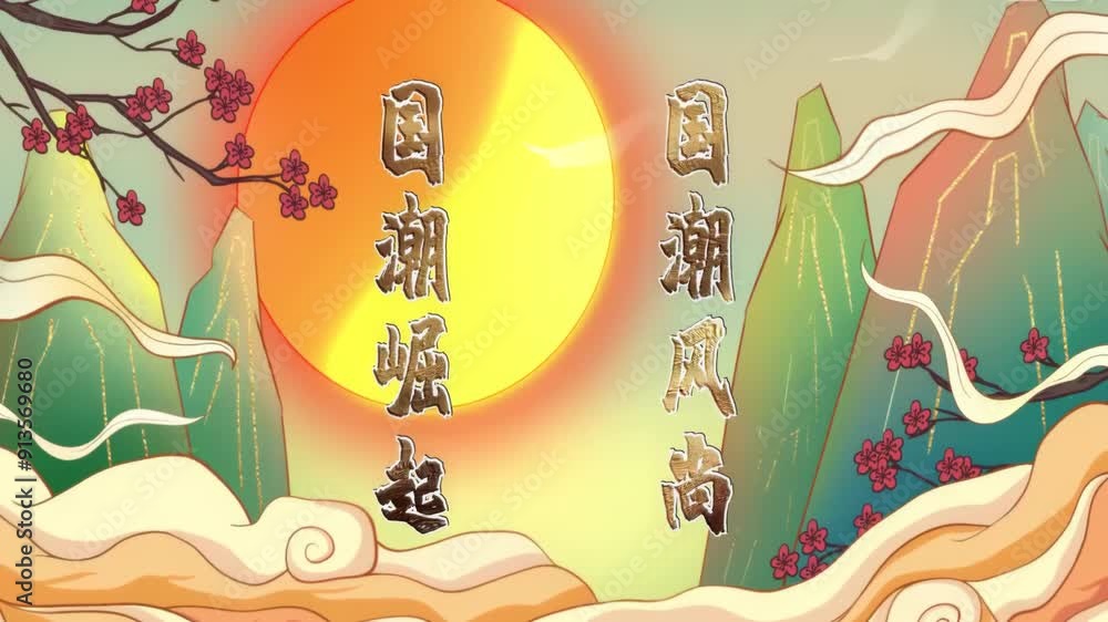 Fantasy Digital art ancient landscape Painting Traditional Poetry ...