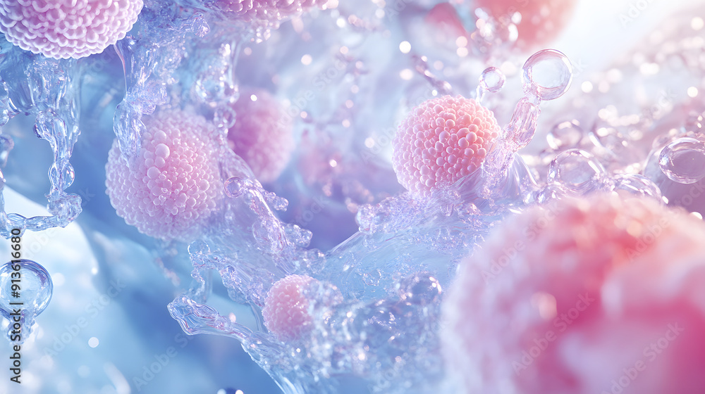 3D animation of the skin’s response to glycolic and lactic acids ...