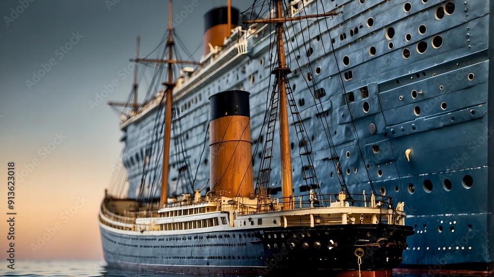 Passengers strolling on Titanic’s promenade deck, enjoying the view ...