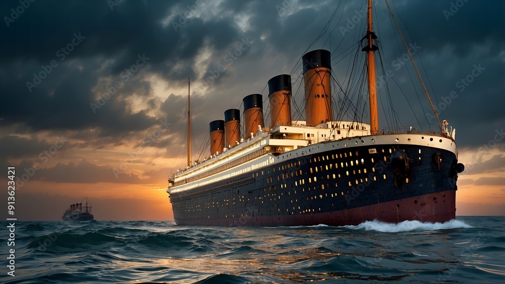 The luxurious cabins of Titanic’s first-class section, a testament to ...