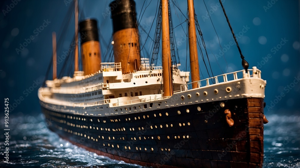 Final moments of the Titanic before sinking, capturing the chaos and ...