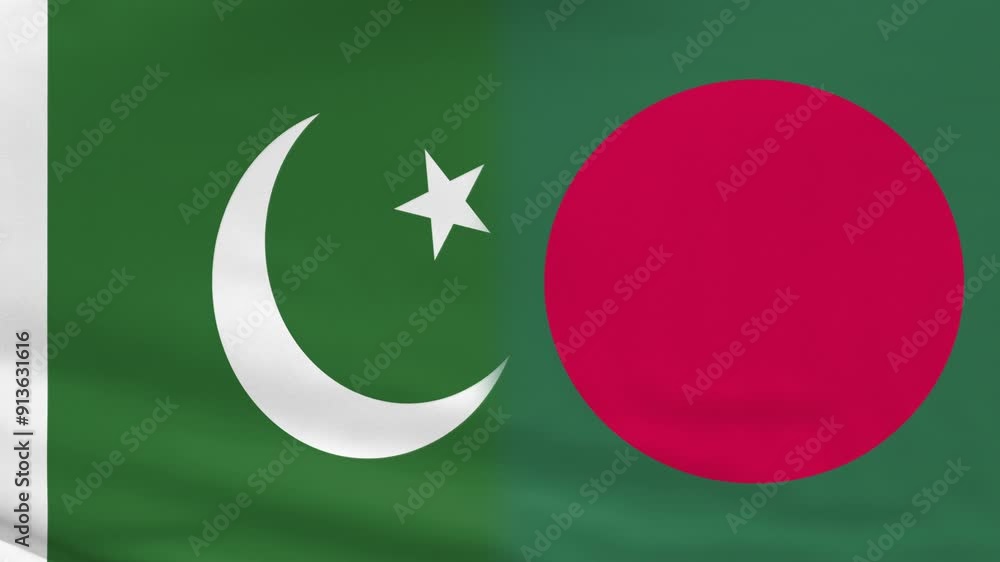 Realistic Animation of Waving Flag Combination of PAKISTAN and ...