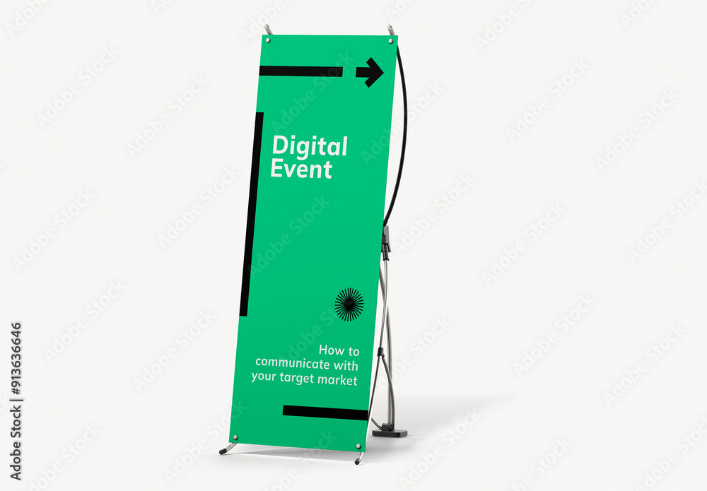 Roll Up Standee Banner Sign Mockup Stock Template | Adobe Stock