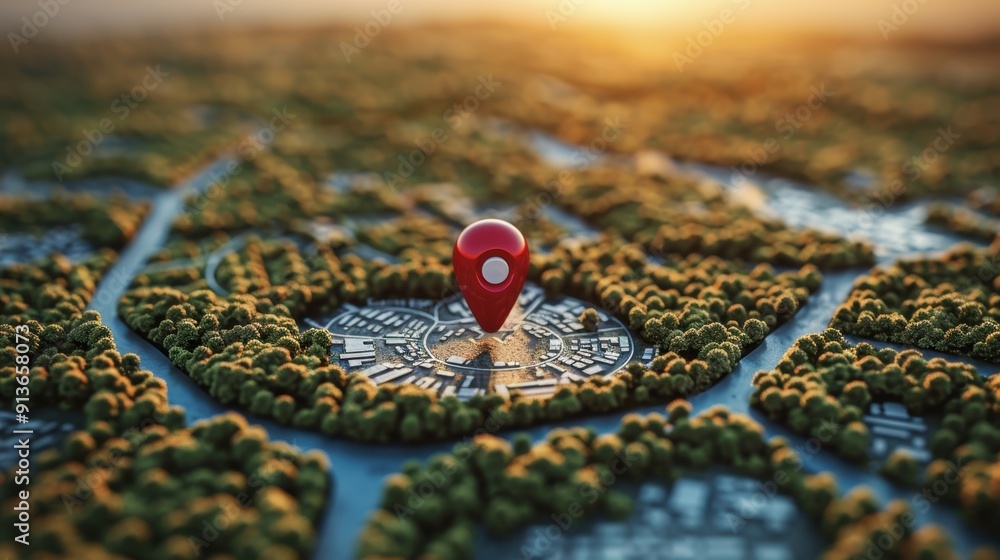 navigation on the map. My location is on the map. A point on the map ...