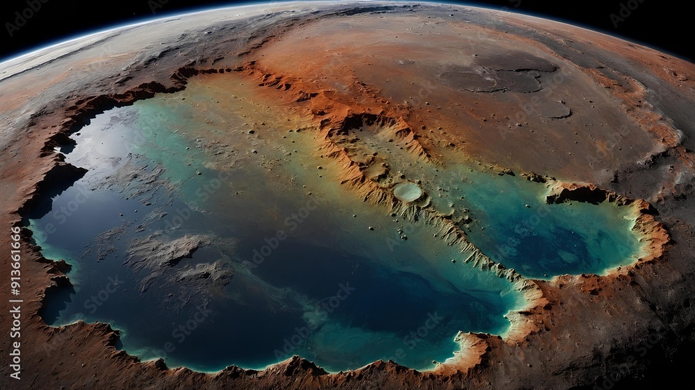 Planetary Landscapes. Showing detailed landscapes of different planets ...