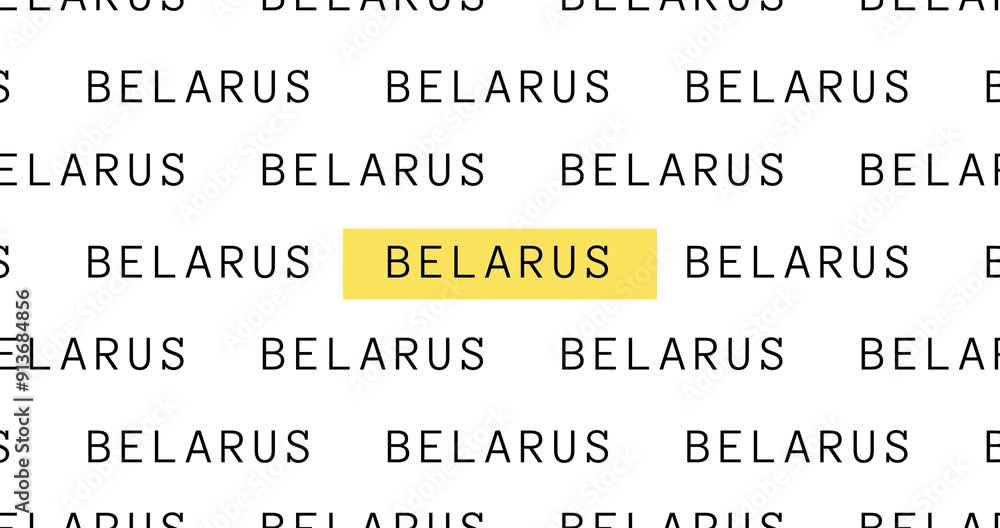 Belarus Country text typing word, Marker Highlight Yellow Pen in Bold ...