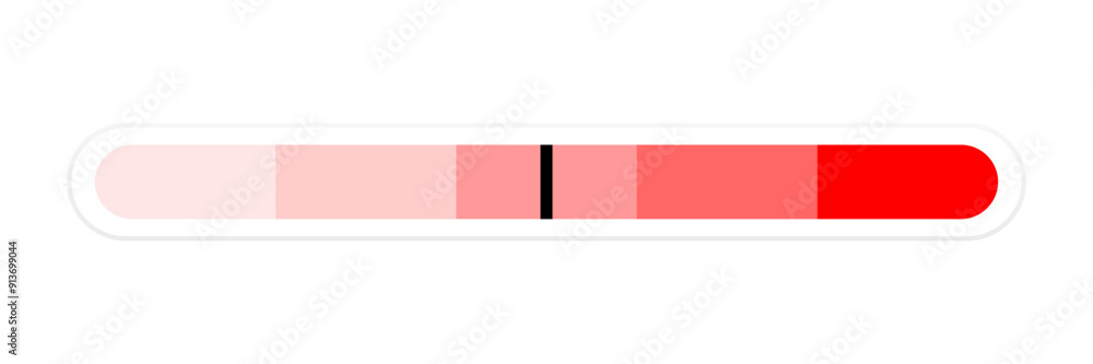 Love rating slider indicator bar with pointer in red color shades style ...