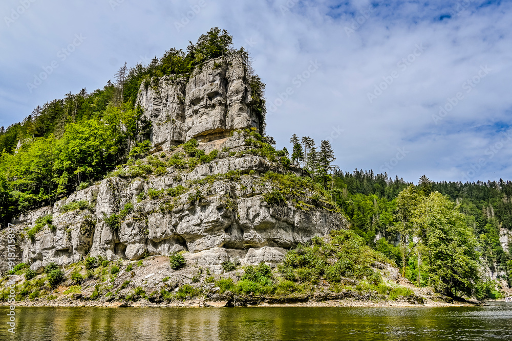 Les Brenets, le lac des Brenets, Felsen, Felswände, Doubs, Fluss, Le ...