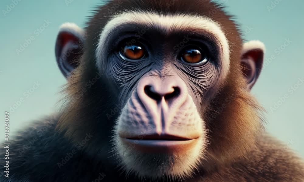 A monkey exploring its lush jungle habitat, highlighting the beauty and ...