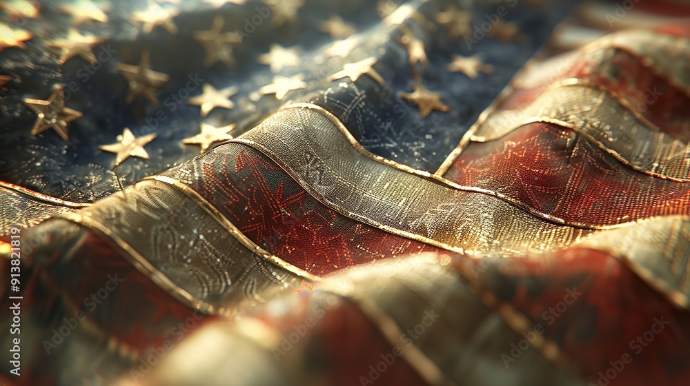 Freedoms Banner The American flag, a vibrant symbol of freedom and ...