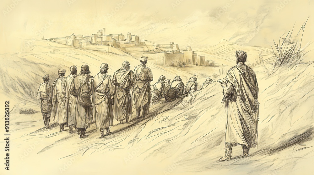 Biblical Illustration of The Sin of Achan: Joshua and the Israelites ...