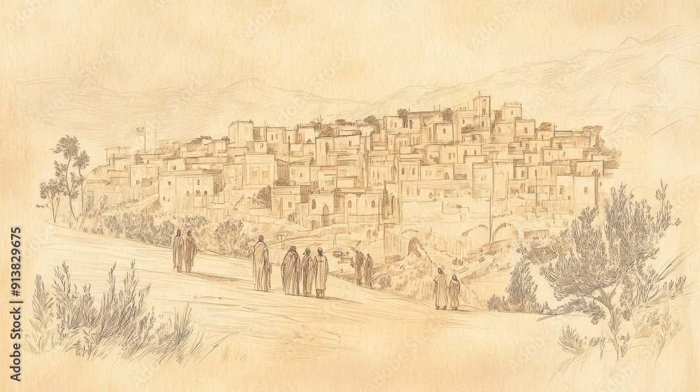 Biblical Illustration of The Allotment for Manasseh: The people of ...