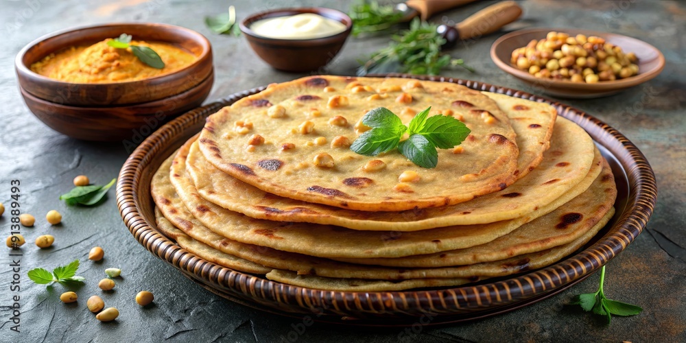 Traditional Indian sweet flatbread from Maharashtra, made with lentils ...